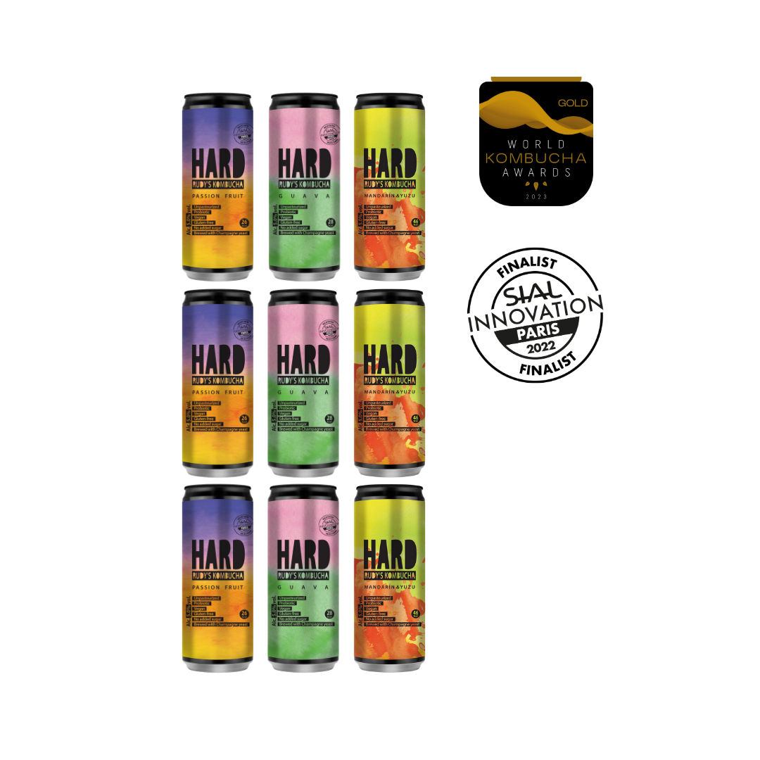 HARD Set Alc. 5,0% ABV (9x330ml) – Rudy's Kombucha
